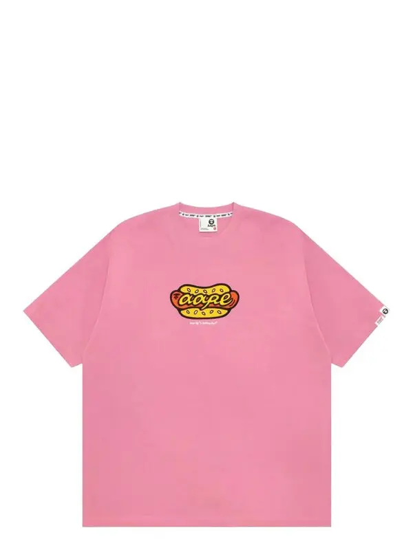 AAPE BY *A BATHING APE Graphic-print Logo-patch T-shirt - Pink
