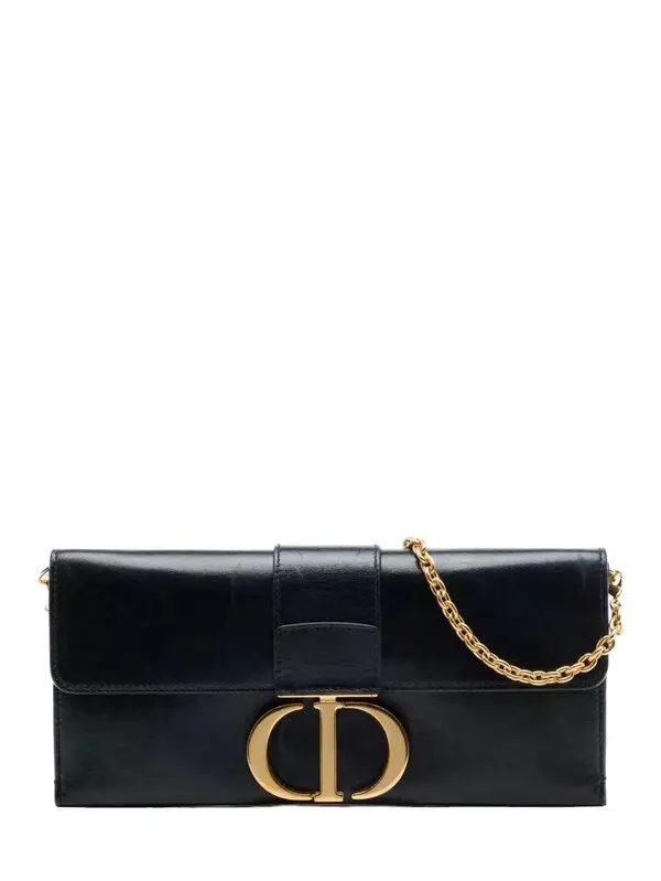 Dior Leather Clutch With Chain - Black