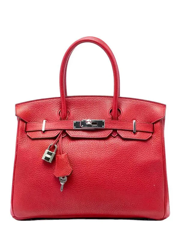 Hermès 1997-2014 Togo Birkin Retourne 30 Handbag - Red