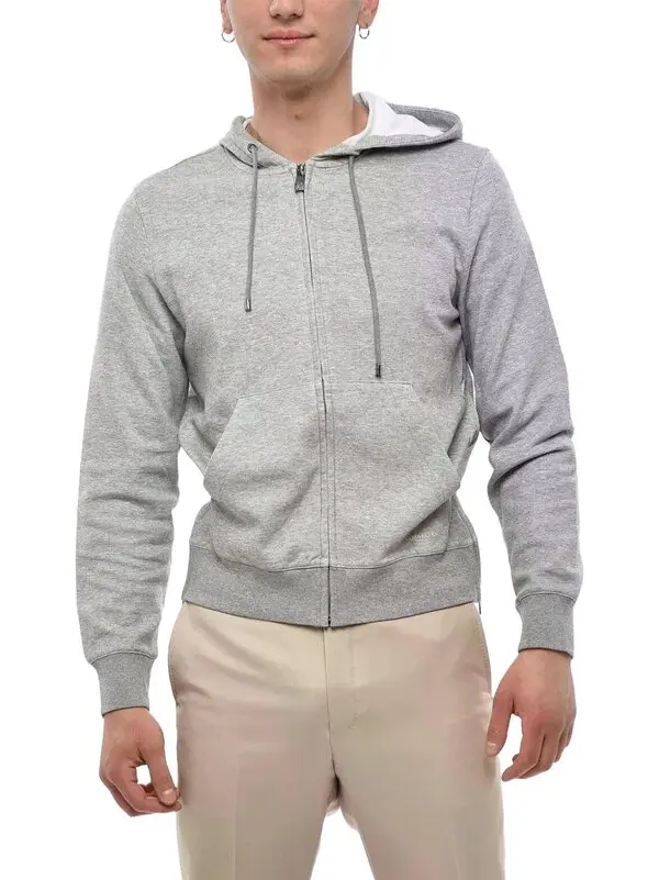 Corneliani Zip-up Drawstring Hoodie - Grey