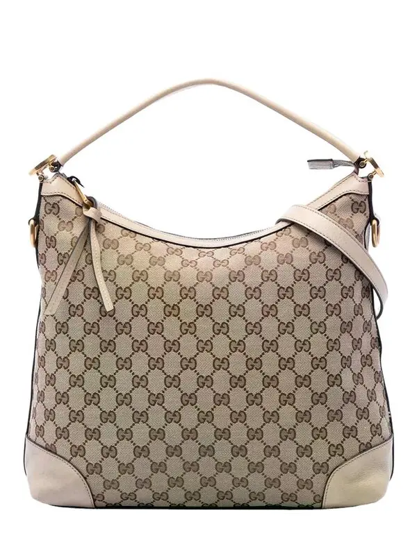 Gucci Gg Canvas Hobo Satchel - Neutrals
