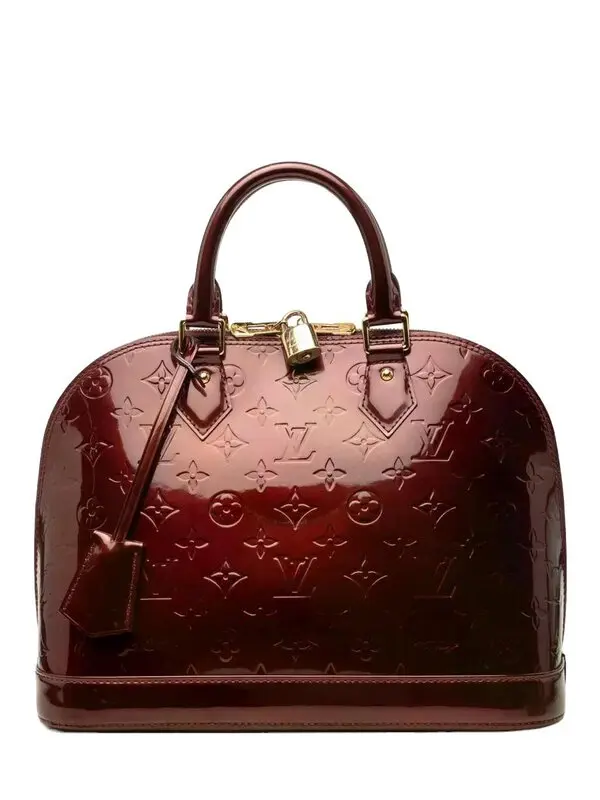 LOUIS VUITTON Monogram Vernis Alma Pm Handbag - Red