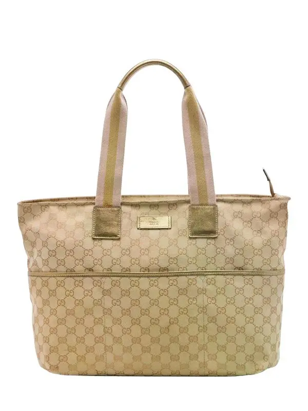 Gucci Gg Canvas Web Tote Bag - Neutrals