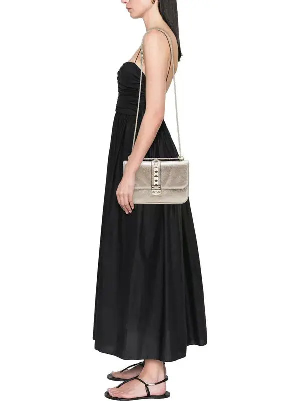 Valentino Garavani Medium Rockstud Glam Lock Crossbody Bag - Gold