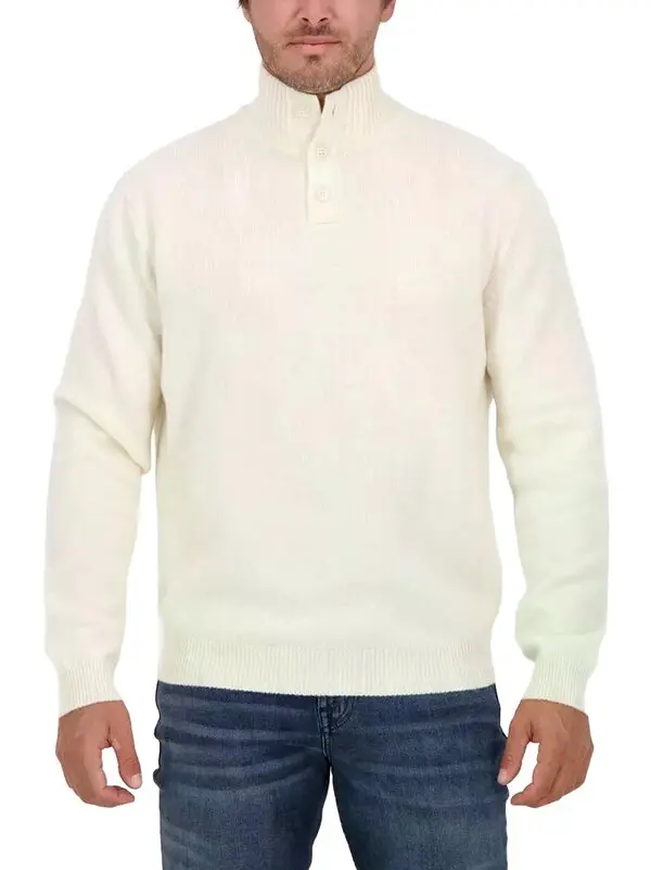 DANIELE FIESOLI High Neck Button-up Sweater - White