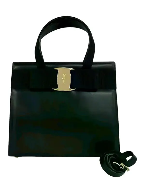 FERRAGAMO Vara Bow Satchel - Black