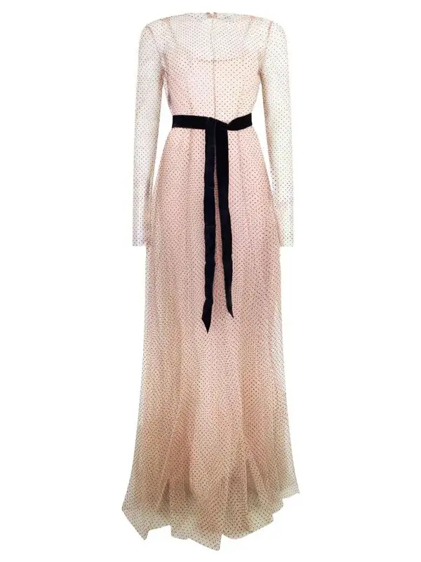 Philosophy Di Lorenzo Serafini Polka Dot Print Belted Maxi Dress - Pink