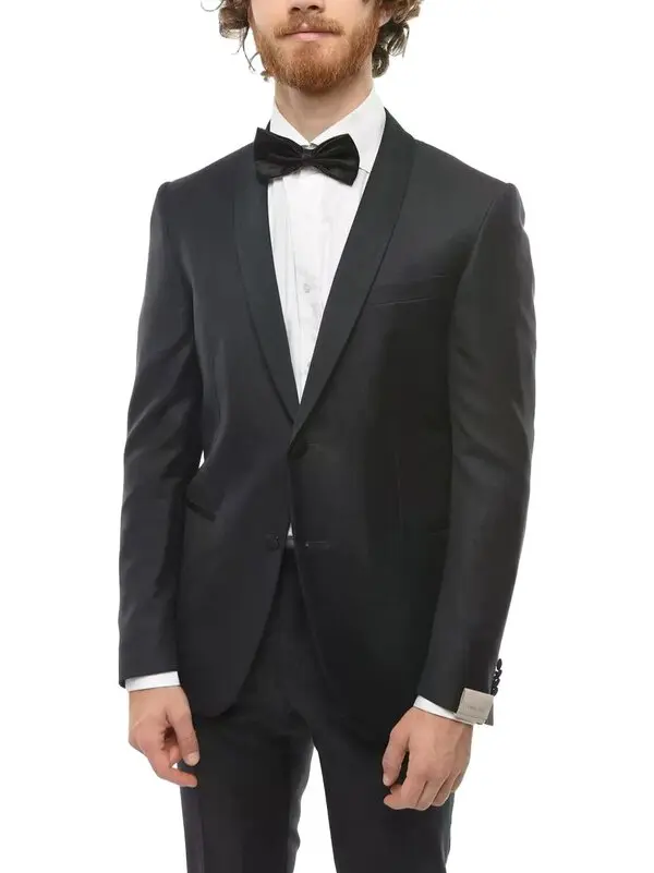 Corneliani Ceremony Academy Shawl-lapel Suit - Black
