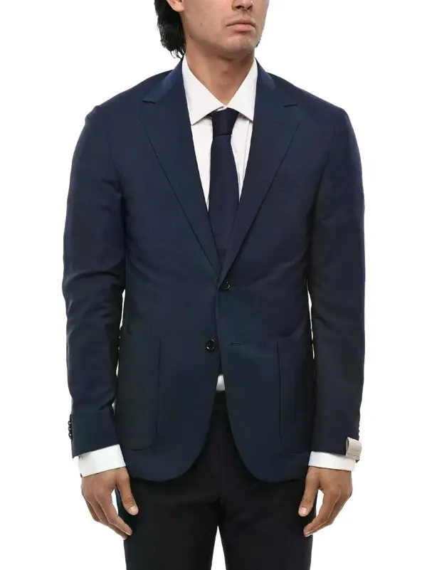 Corneliani Gate Single-breasted Blazer - Blue