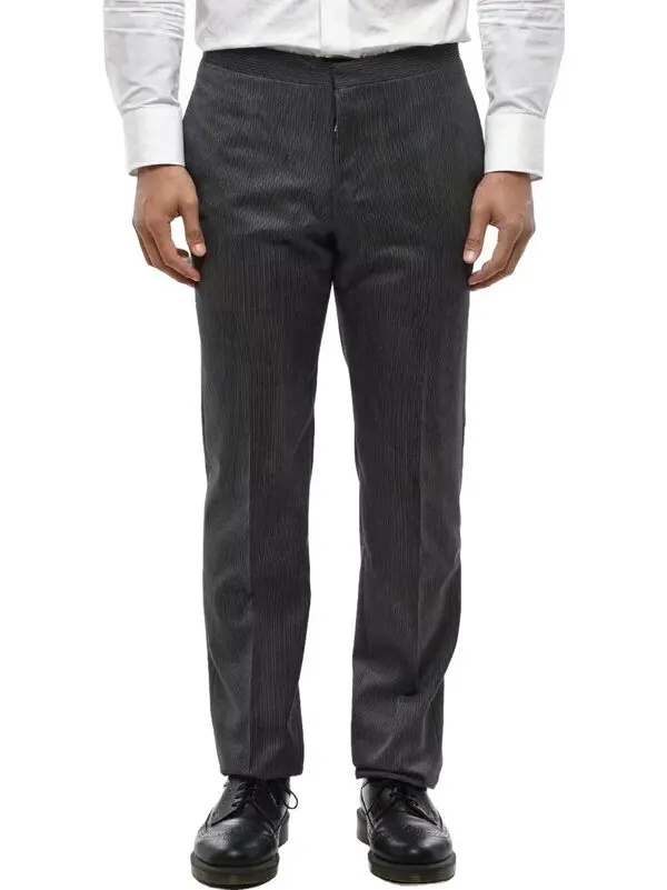 Corneliani Academy Pinstriped Virgin-wool Trousers - Grey