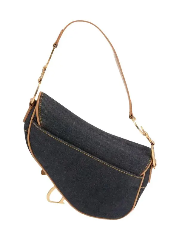Dior Saddle Denim Shoulder Bag - Blue