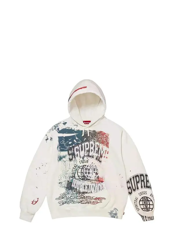 Supreme Graphic Overprint Hoodie - Neutrals