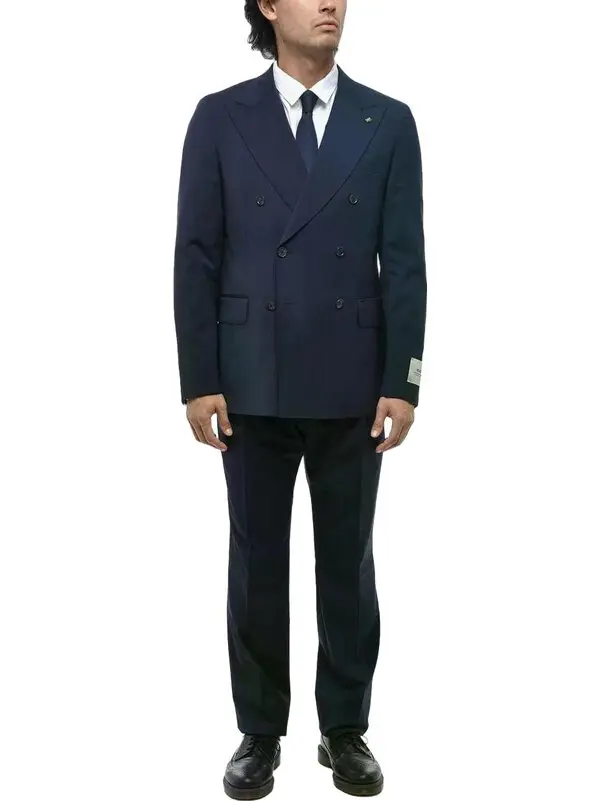 Corneliani Double-breasted Peak-lapel Suit - Blue
