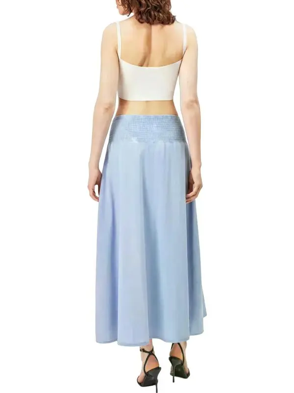 DRYKORN Noriel Shirred-waist Maxi Skirt - Blue