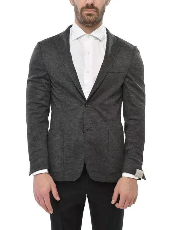 Corneliani Single-breasted Wool Blazer - Grey