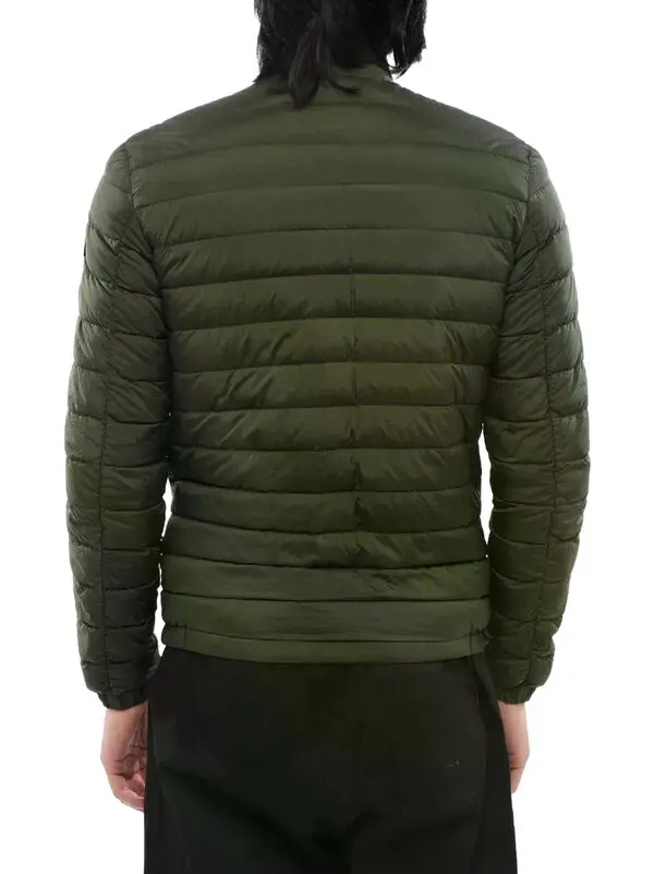 Woolrich Quilted Puffer Jacket With Band Collar - Green