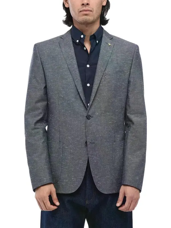 Corneliani Single-breasted Cotton Blazer - Grey