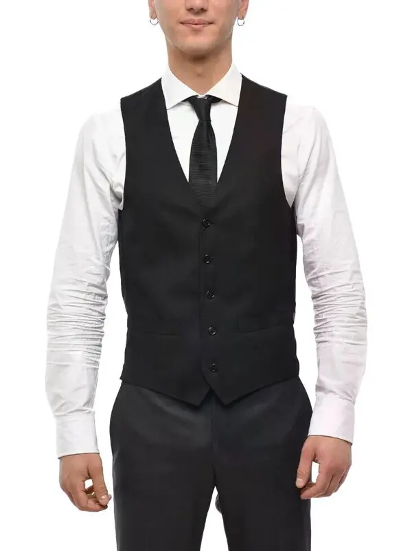 Corneliani Virgin Wool Waistcoat - Black