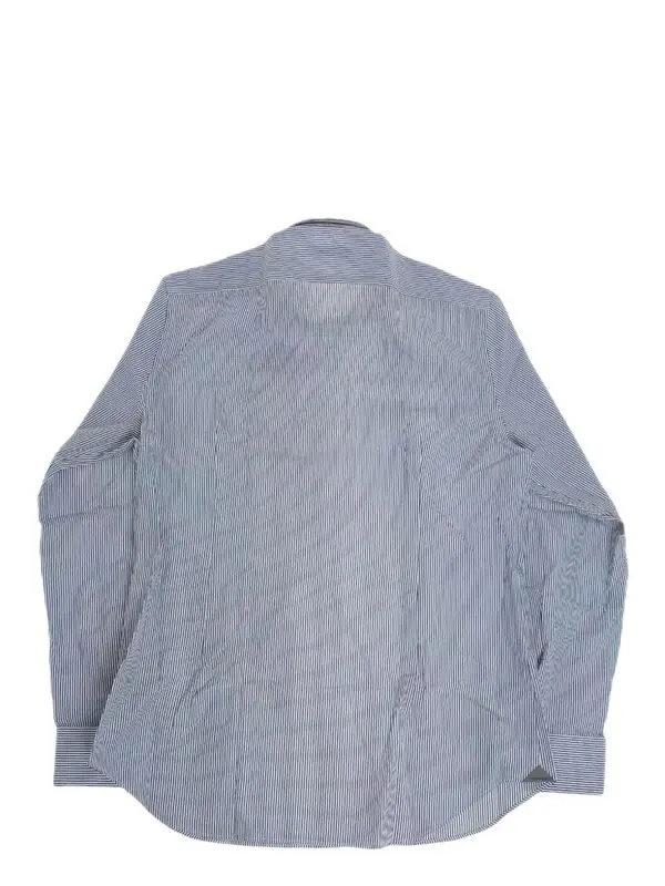 Corneliani Awning-striped French-collar Shirt - Blue