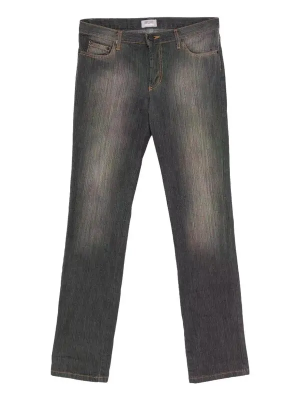 Missoni 1990s Striped Straight-leg Trousers - Grey
