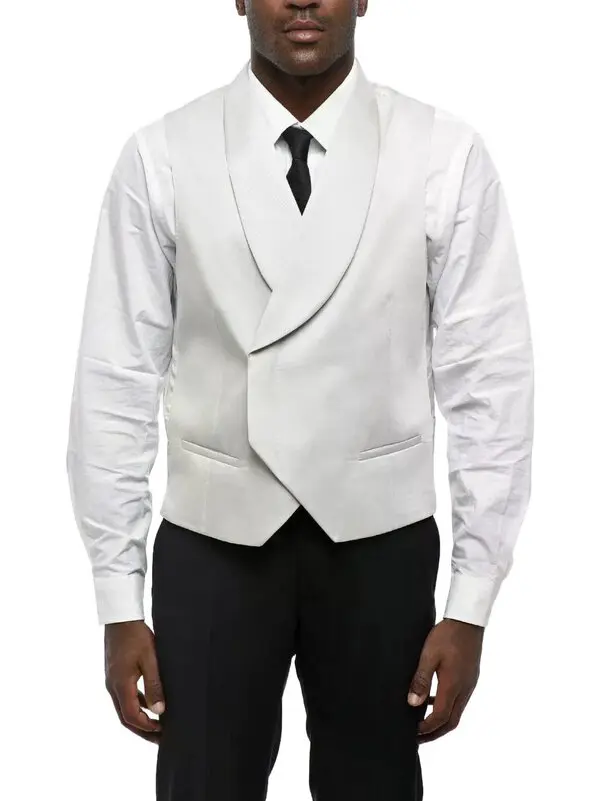 Corneliani Double-breasted Shawl-lapel Waistcoat - White