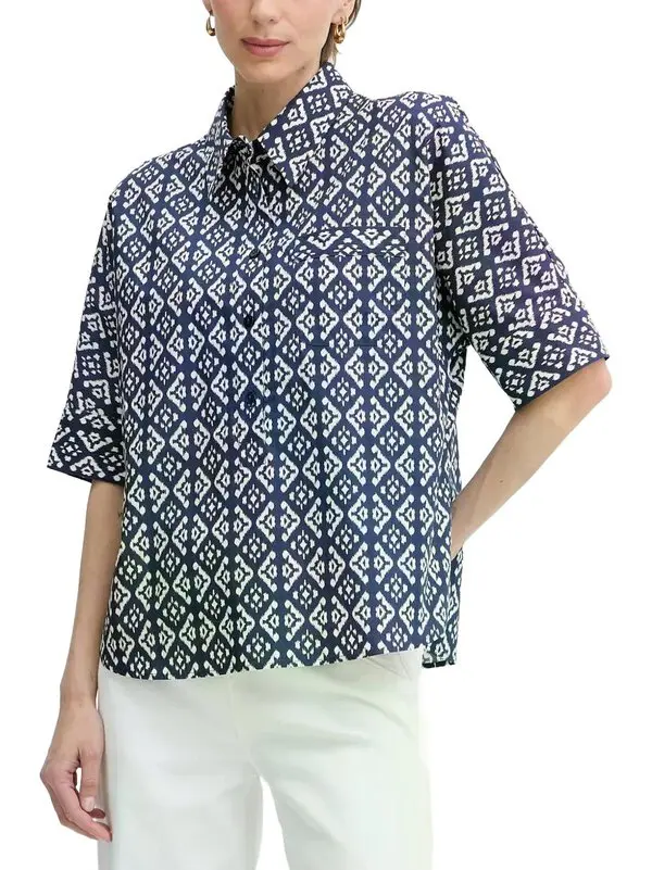 Luisa Spagnoli Geometric Print Shirt - Blue