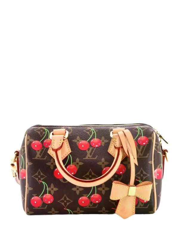 LOUIS VUITTON X Takashi Murakami Speedy Bandouliere Limited Edition Monogram Cerises 20 Shoulder Bag - Brown