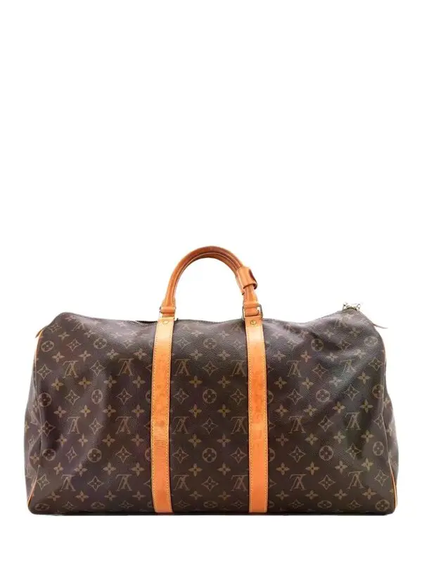 LOUIS VUITTON Keepall Monogram Canvas 50 Travel Bag - Brown