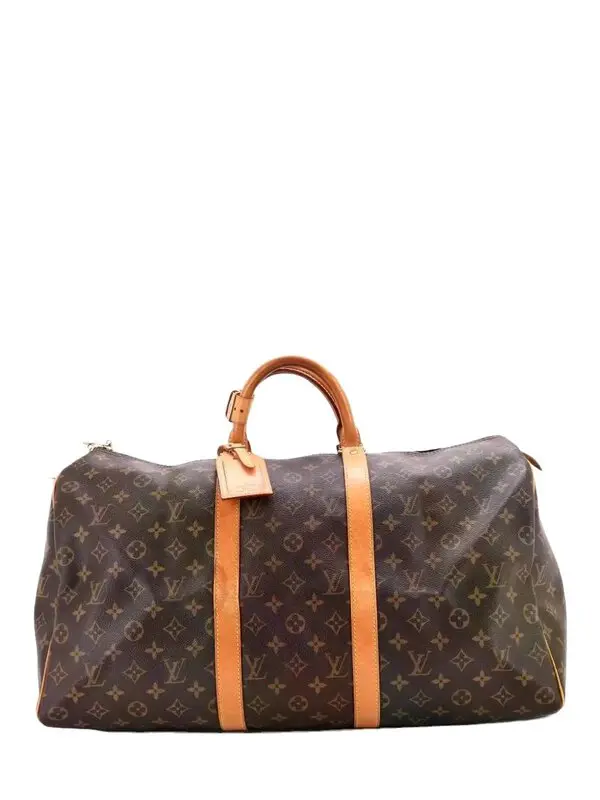 LOUIS VUITTON Keepall Bag Monogram Canvas 50 Travel Bag - Brown