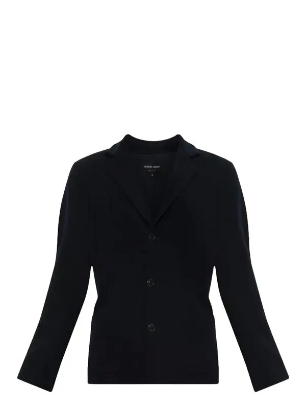 Giorgio Armani Notched-lapel Patch-pocket Blazer - Blue