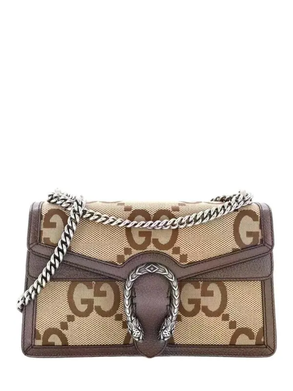 Gucci Dionysus Jumbo Gg Canvas Small Shoulder Bag - Brown