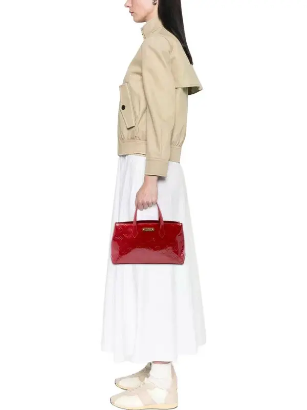 LOUIS VUITTON Monogram Vernis Wilshire Pm Handbag - Red