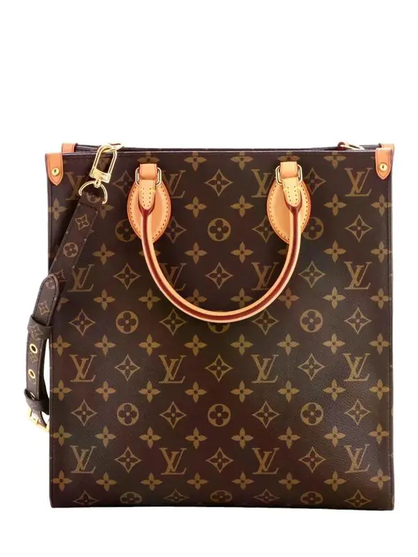 LOUIS VUITTON Sac Plat Nm Bag Monogram Canvas Shoulder Bag - Brown