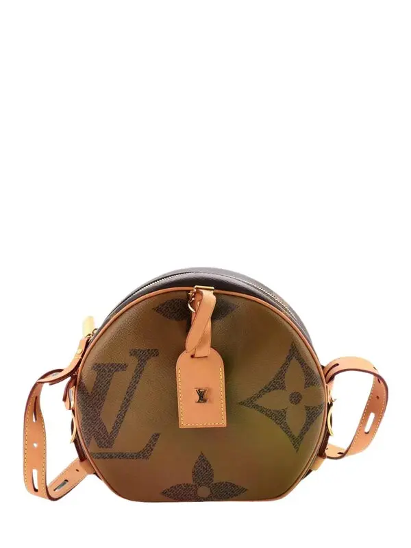LOUIS VUITTON Boite Chapeau Souple Bag Reverse Monogram Giant Shoulder Bag - Brown
