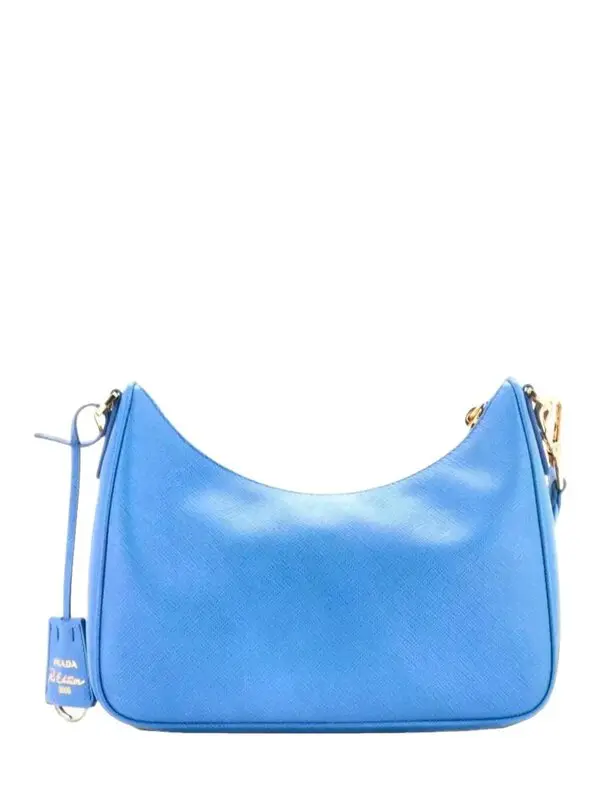 Prada Re-edition 2005 Saffiano Leather Shoulder Bag - Blue