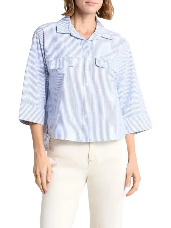 BEACHLUNCHLOUNGE Jennie Button-up Shirt - Savoy Blue