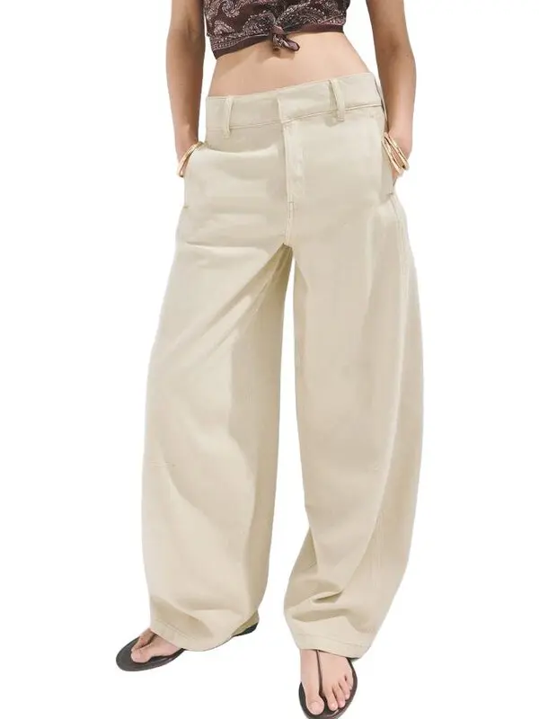 Mango Balloon Pants - Khaki