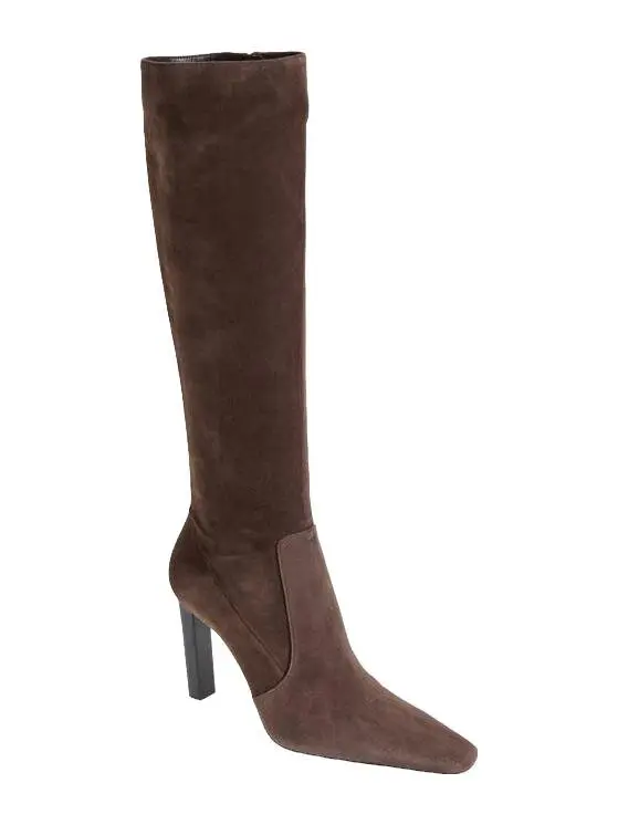 Saint Laurent Francoise Knee-high Suede Boots - Brown