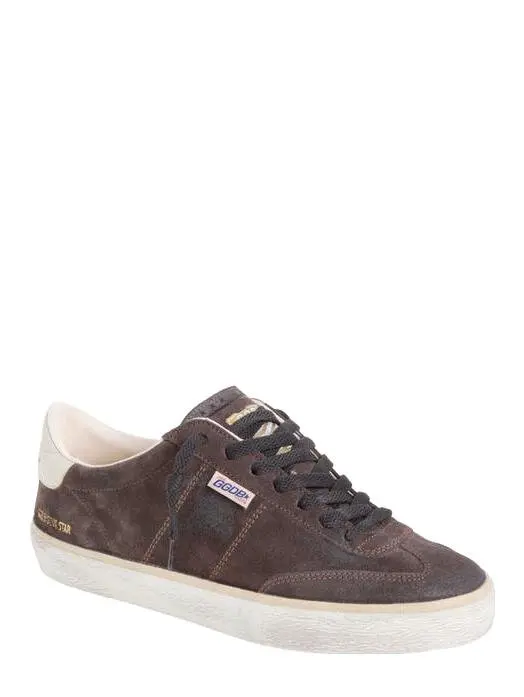 GOLDEN GOOSE Soul Star Suede Distressed Sneakers - Anthracite/white