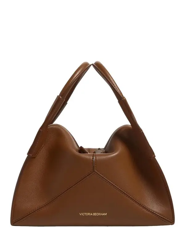 Victoria Beckham Mini Plié Handbag - Dark Tan