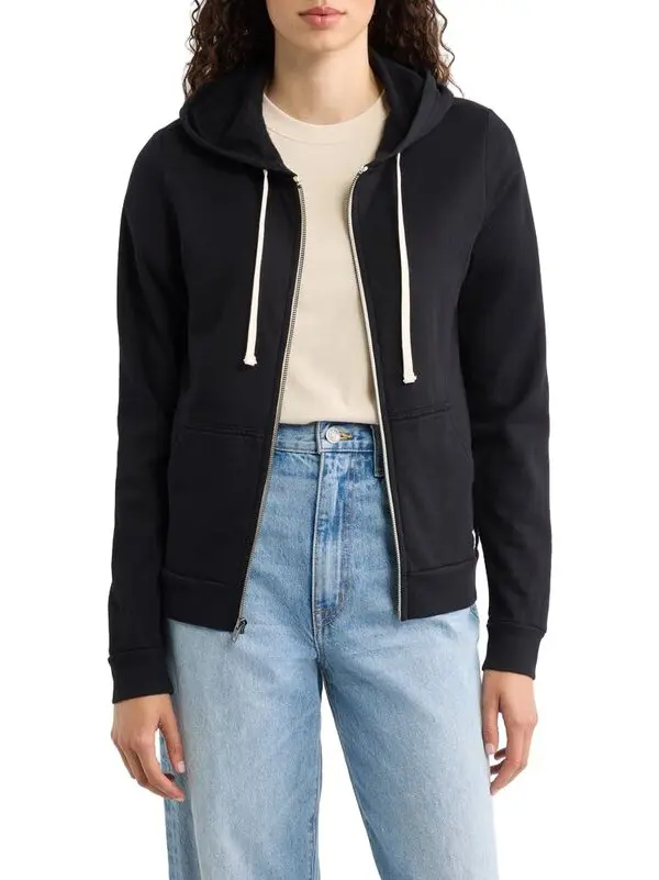Marine Layer Afternoon Full Zip Hoodie - Black