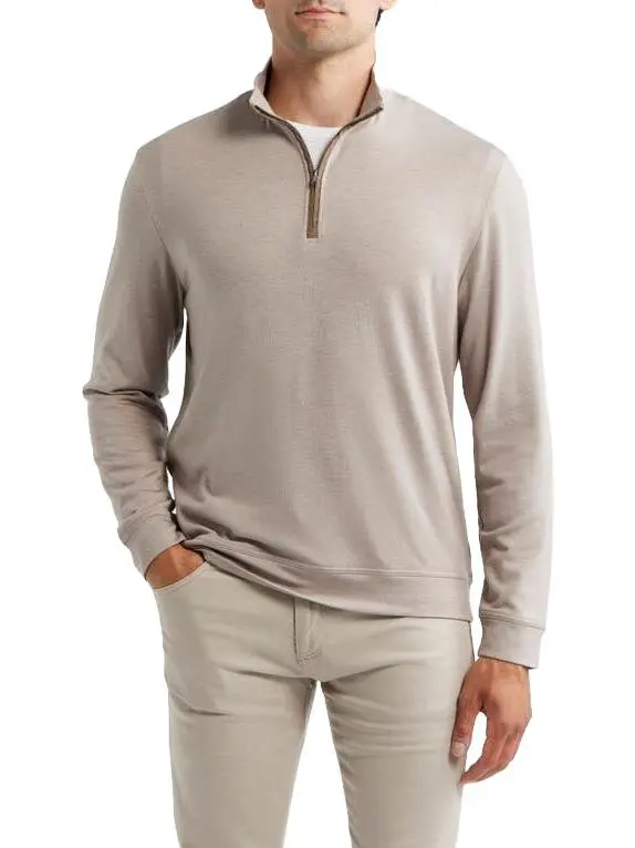 Johnnie-o Tahoe Quarter Zip Pullover - Taupe