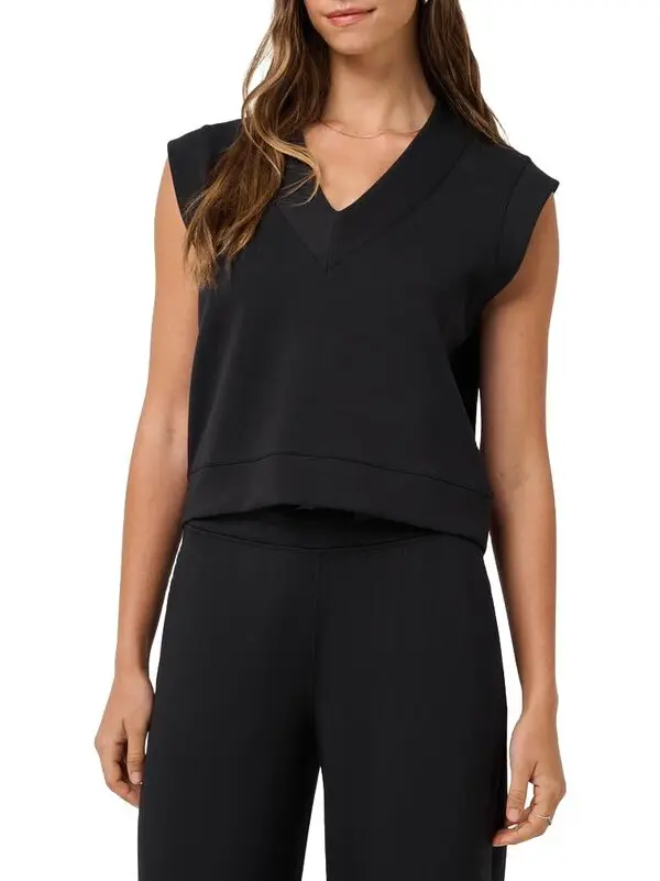 Travis Mathew Skyloft Soft V-neck Vest - Black