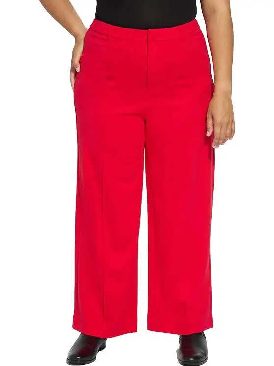 Lyssé Nadia High Waist Wide Leg Ponte Trousers - Rouge