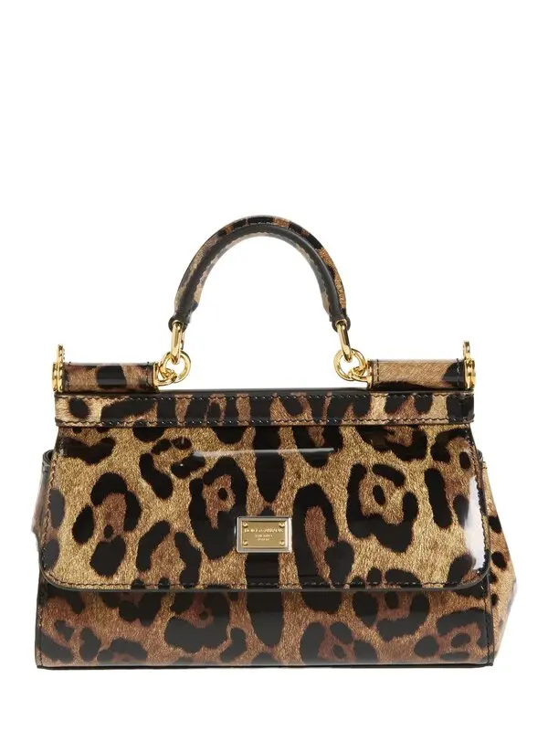 Dolce & Gabbana Mini Sicily Leather Top Handle Bag - Leo