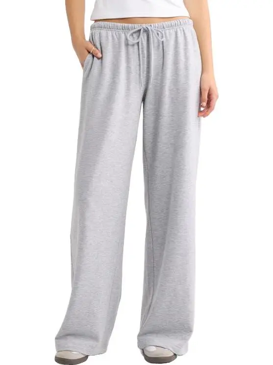 Bp. Wide Leg Sweatpants - Grey Soft Heather