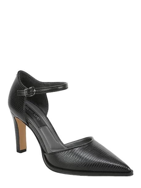Franco Sarto Alexa Pointed Toe Ankle Strap Pumps - Black