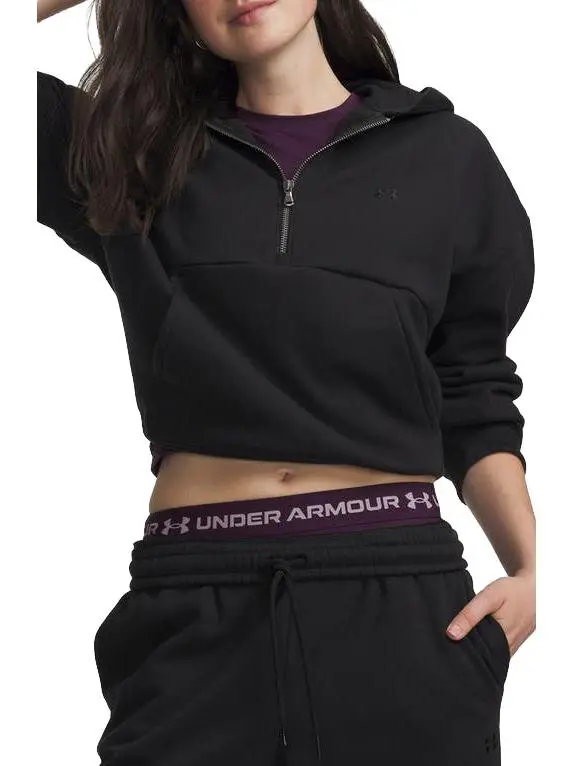Under Armour Fleece Half Zip Hoodie - 008 Ultimate Black