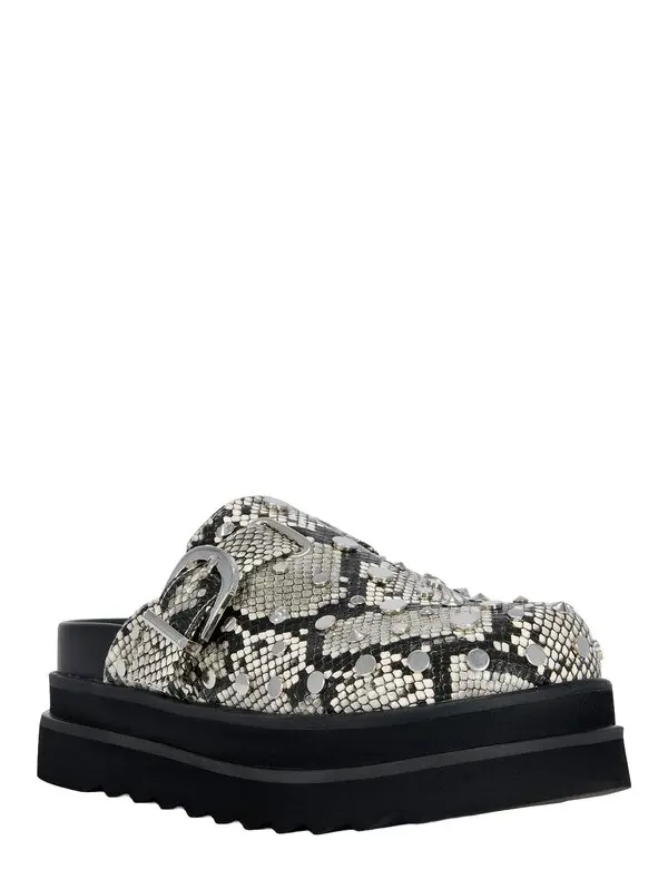 AZALEA WANG Billie Platform Mule - White Multi