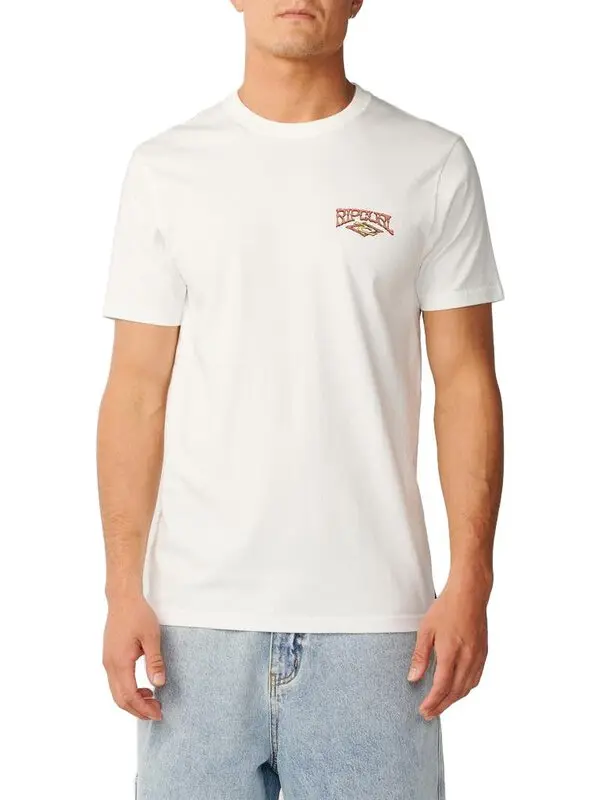 Rip Curl Air Shred Cotton Graphic T-shirt - Bone
